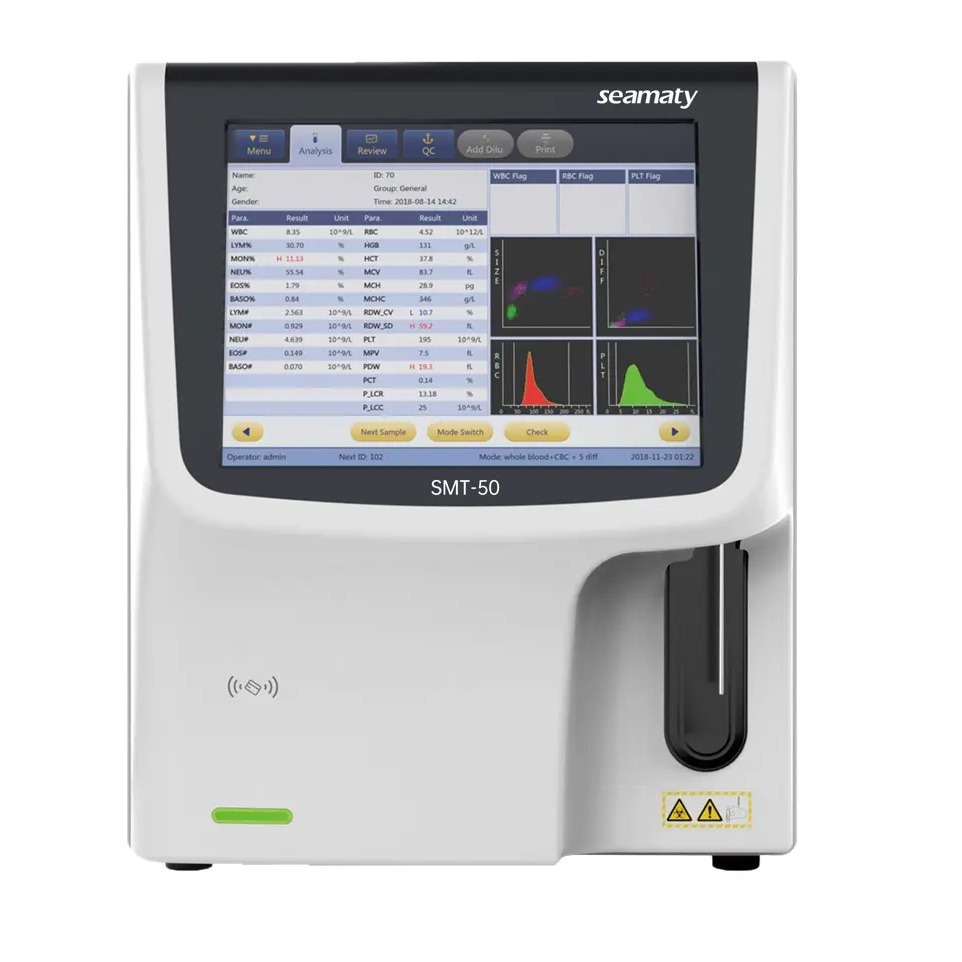 5 Part Automated Hematology Analyzer Full Blood Count Machine Unclog 60 ...