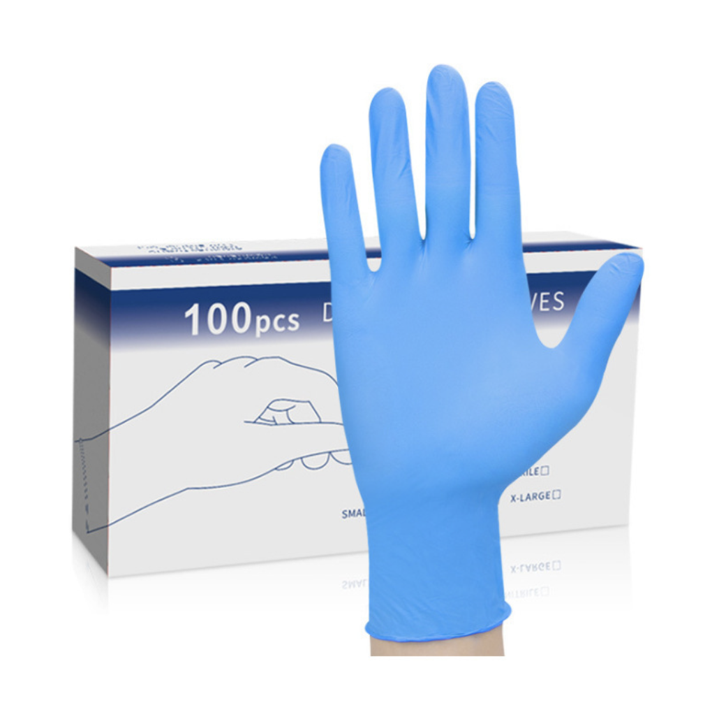 Blue Nitrile Examination First Aid Disposable Gloves For Medical Use ...